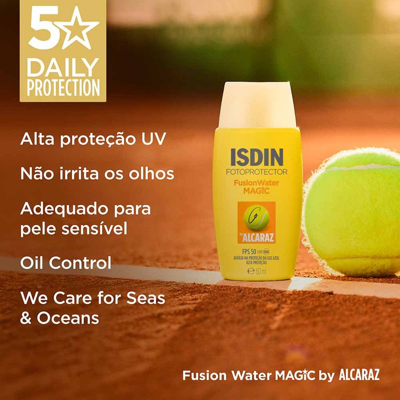 Protetor Solar Facial Isdin Fusion Water Magic by Alcaraz FPS 60 - Época Cosméticos | Época ...